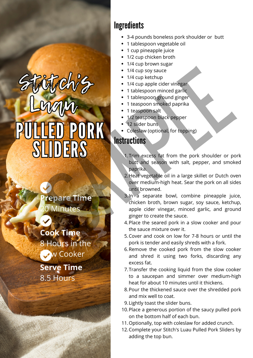Once Upon a Dinner & a Movie Cookbook *Instant Download* – The ...